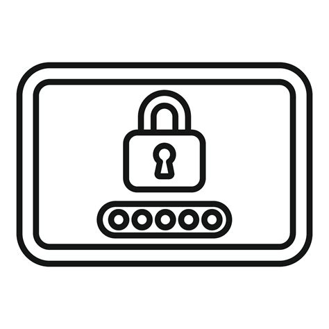 Tablet Enter Passcode Icon Outline Vector Access Computer 42523043 Vector Art At Vecteezy