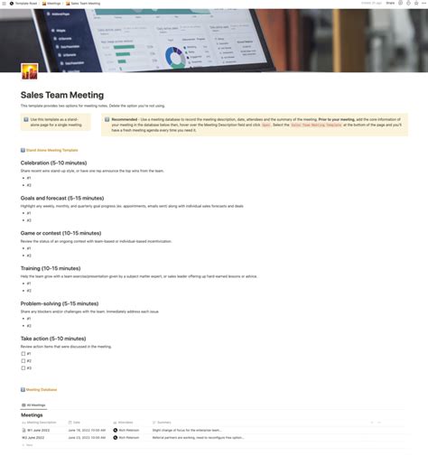 Notion Daily Standup Meeting Template Template Road