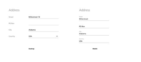 Forms Material Design Label To The Left Of Underline Input Field