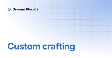 custom crafting ssomar plugins
