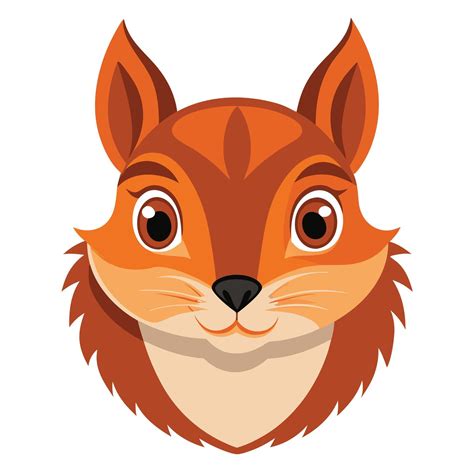 Cartoon Squirrel Head Illustration 59470976 Vector Art At Vecteezy