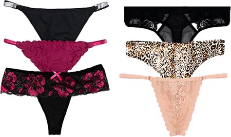 Getknotty Knotty Thongs For Women Pack Of 6 Assorted Color Cotton