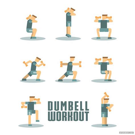 Printable Dumbbell Workout Poster