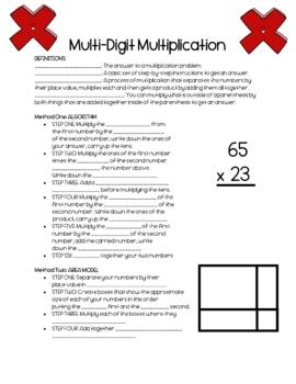 Multi Digit Multiplication Lesson Bundle Notes Games Stations Slideshow NBT