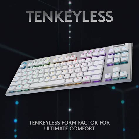 Logitech G Tkl White Tactile Tenkeyless Lightspeed Wireless Rgb Mechanical Gaming Keyboard