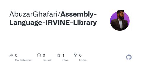 Github Abuzarghafariassembly Language Irvine Library