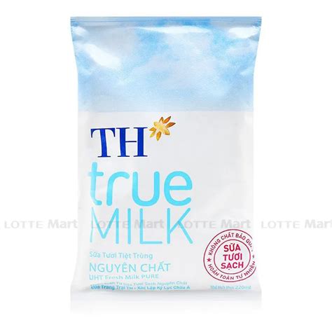 Sữa Tươi Tiệt Trùng TH True Milk Nguyên Chất Bịch Ml