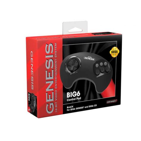 Big6 Wired 6 Button Controller For Sega Genesis Officially Licensed Stone Age Gamer