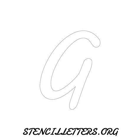 5 Inch Free Printable Individual 139 Cursive Uppercase Letter Stencils