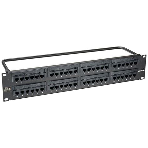 Leviton 48 Port Extreme Cat 6 Flat 110 Style 2ru Patch Panel With