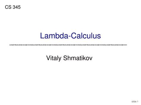 Ppt Lambda Calculus Powerpoint Presentation Free Download Id