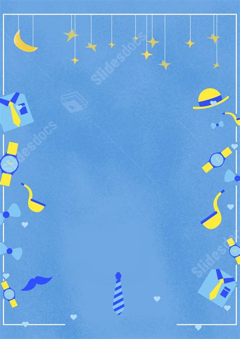 Fathers Day Border Design With Blue 616 Page Border Background Word