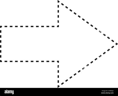 Arrow Shape Dashed Symbol Vector Icon For Creative Graphic Design Ui