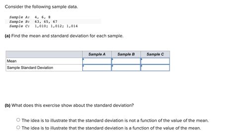 Solved Consider The Following Sample Data Sample A Sample Chegg