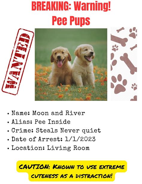 Funny Dog Mugshot Template Pet Police File Instant Digital Download