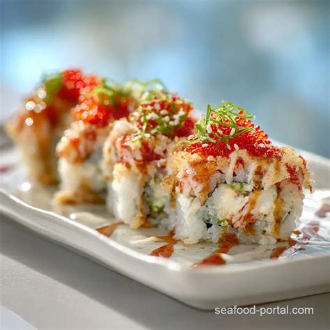 Spider Roll Sushi With Crispy Soft Shell Crab For 4 Servings
