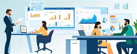 Business Team Analyzing Data Charts Graphs Reports Stock Illustration Illustration Of Planning