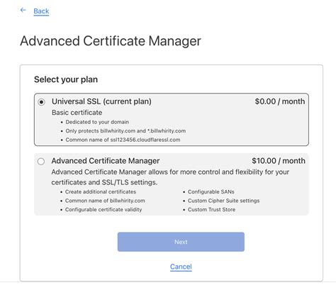 Cloudflare Says My Account Has A Free Ssl Cert Option But When I Click The Next Page The Option
