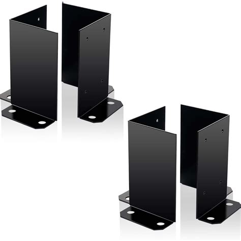 6 X 6 Post Anchor Base 2 Pcs Inner Size 5 7x5 7 Post Base Brackets Heavy Duty Powder Coated