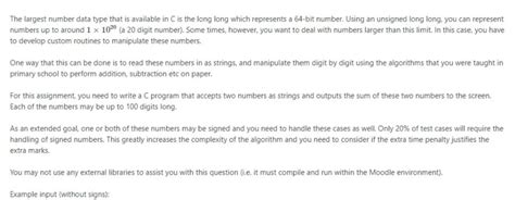 Solved The Largest Number Data Type That Is Available In C Chegg Com