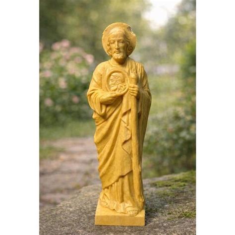 Unique Vintage Art Vintage 95s Plastic St Jude Thaddeus Statue Faux