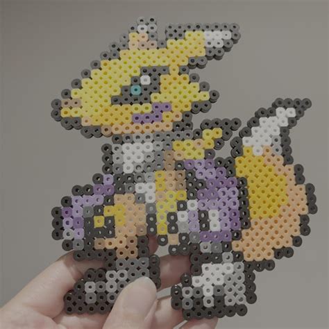 Sonic Tails Knuckles Pixel Art Made From Perler Beads Etsy