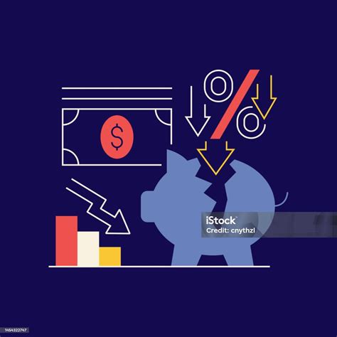 Bankruptcy Related Vector Conceptual Illustration Economy Finance