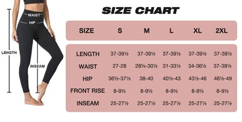 Legging Size Chart Maison Soleil