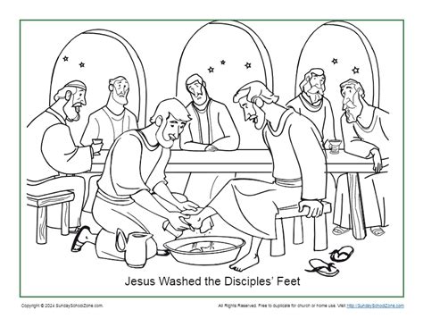 Jesus Washes Feet Coloring Page Coloring Home Mary Anoints Jesus