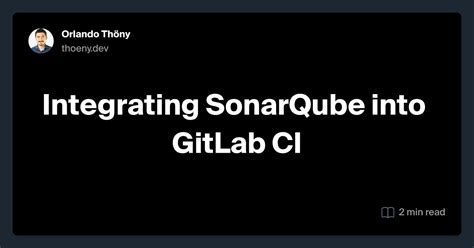 integrating sonarqube into gitlab ci