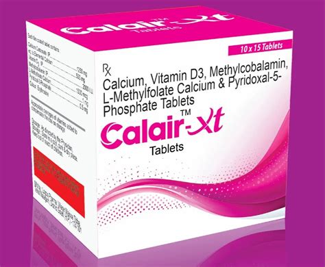 Calair Xt Calcium Carbonate Elemental Calcium Vitamin Methylcobalamin L