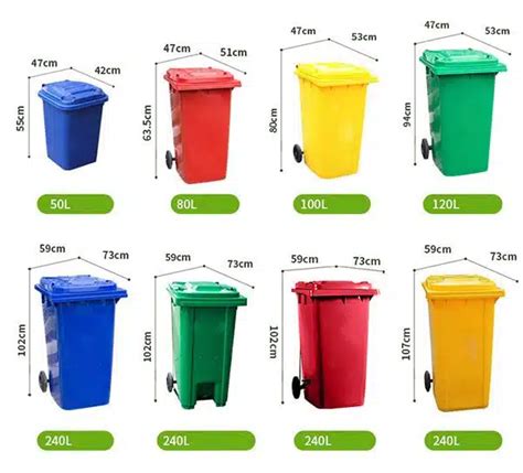 Kích Thước Thùng Rác 60l120l 240l Công Cộng Hiện Nay