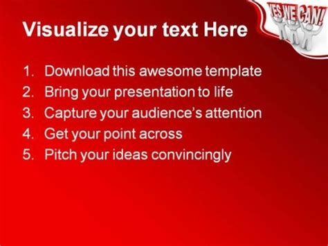 Yes We Can Metaphor PowerPoint Templates And PowerPoint Backgrounds 0811