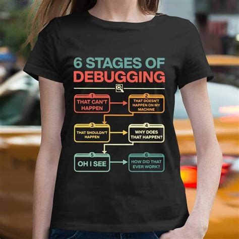 6 Stages Of Debugging How Did That Ever Work Vintage T Shirt Vintage
