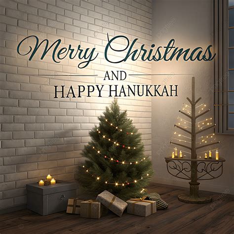 Hanukkah Joy And Christmas Cheer Background Hanukkah Christmas