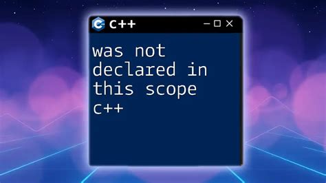 Resolving Was Not Declared In This Scope C Error