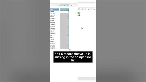 How To Compare Lists In Excel 3 Ways Youtube
