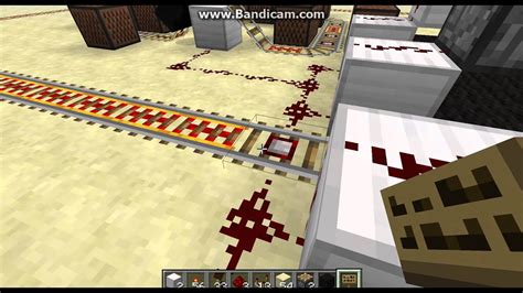 Minecraft Working Minecart Railroad Crossing In Vanilla Minecraft