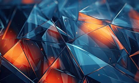 Premium Ai Image Vibrant Abstract Geometric Background With Glassmorphism Elements In Blue And