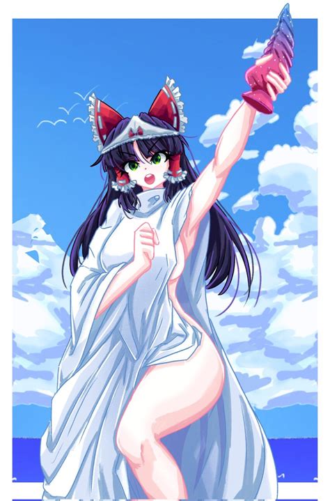 Nanaii Desu Hakurei Reimu Statue Of Liberty Shimoneta To Iu Gainen