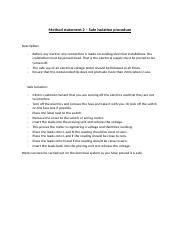Method Statement 2 Electric Safe Isolation Docx Method Statement 2 Safe Isolation