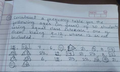 Construct A Frequency Table For The Following Ages In Years Of