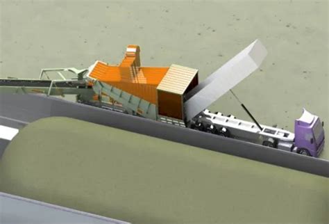 Truck Unloader Tracked Bulk Reception Feeder Ske Industries