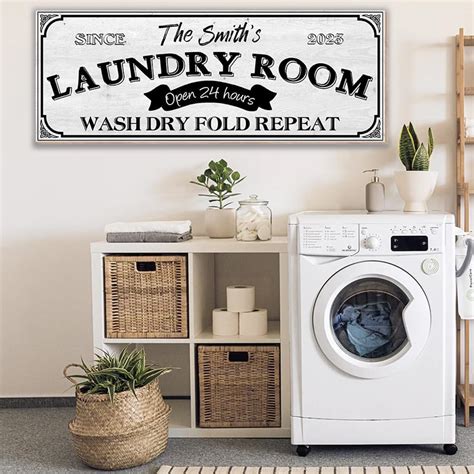 Laundry Room Decor Sign Personalized Laundry Room Wall Sign Laundry