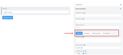 Country List Input Field In Wp Fluent Form Wordpress Plugin