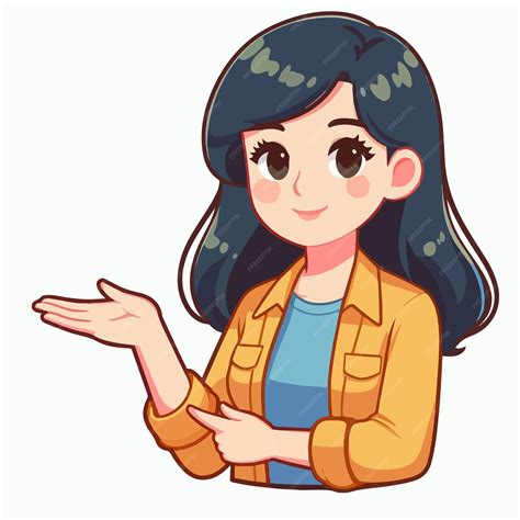Vector Femme Fait Une Illustration De Dessin Animé Des Gestes De