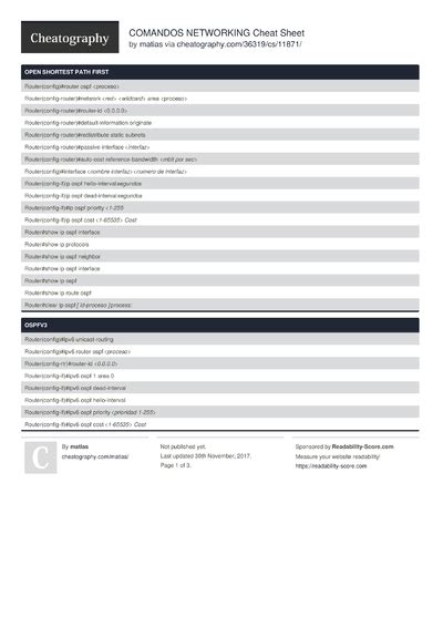 9 Ospf Cheat Sheets Cheat Sheets For Every Occasion