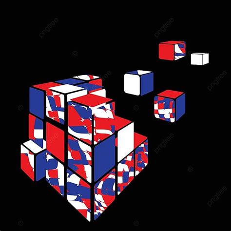 Vector Illustration Of Rubiks Cube In 3d With A Black Background Vector Vector Business