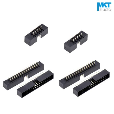 Pcs Straight Pin Mm Pitch DC Male IDC Connector Socket ISP JTAG Header Shrouded With