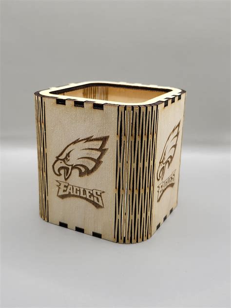 Eagles Laser Cutengraved Pen Holder Etsy